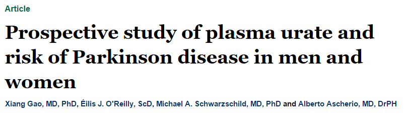 New research – Urate and Parkinson’s – The Science of Parkinson's