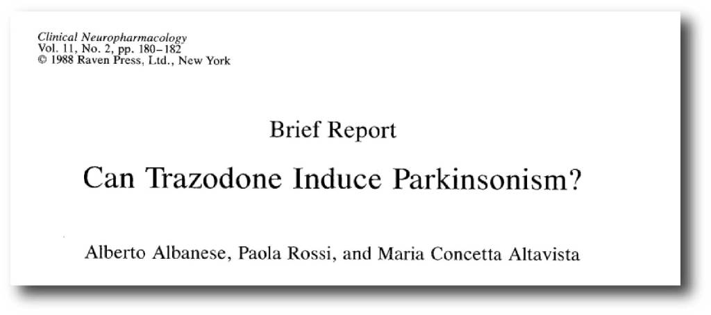 Trazodo or Trazodon’t? – The Science of Parkinson's
