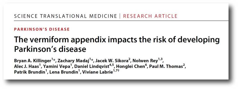 The potential benefits of missing an appendix – The Science of Parkinson's