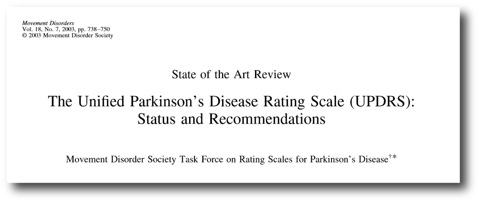 We need to talk about the UPDRS – The Science of Parkinson's